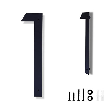 12 Inch House Numbers for Outside Modern Metal Black Address Numbers ...