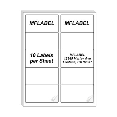 MFLABEL 2x4 Labels, 10-UP Shipping Address Labels, 500 Labels,50 Sheets ...