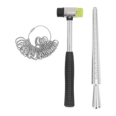 Ring Sizer Measuring Tool Including Ring Mandrel, Ring Sizer Set Metal ...