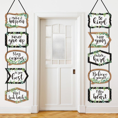 Fulmoon Eucalyptus Classroom Decoration Banners Motivational Porch Sign ...