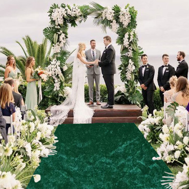 MODFUNS Aisle Runner for Outdoor Wedding Ceremony 2FTx15FT Emerald ...