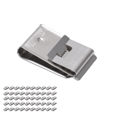 50Pcs 304 Stainless Steel 3 Wire Cable Clamp Cable Management Clips ...