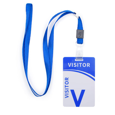 25pcs Visitor Badges Lanyard with PVC Visitor Card Pass Visitor Pass ...