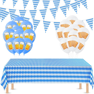 Oktoberfest Tablecloth Decorations Party Supplies Bavarian Pennant ...