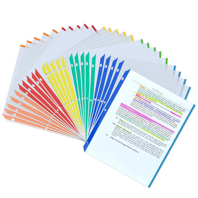 Sheet Protectors, Color Edge Plastic Sheet Protectors for 3 Ring Binder ...