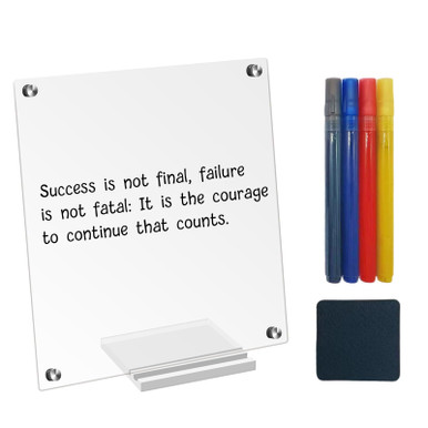 Pletmin Magnetic Acrylic Dry Erase White Board for Fridge and Desk- 9 x ...