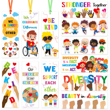 120Pcs Back to School Bookmarks for Kids Bulk Diversity Inclusion ...