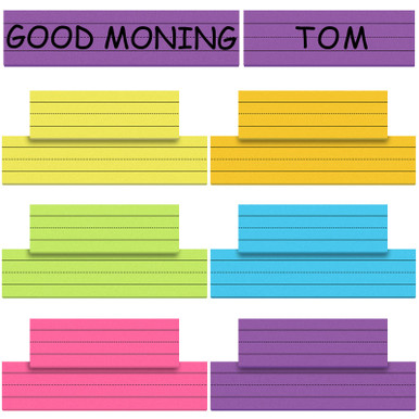 Sherr 300 Sheets Colored Sentence Strips for Teachers 3 x 24 in 3 x 12 ...