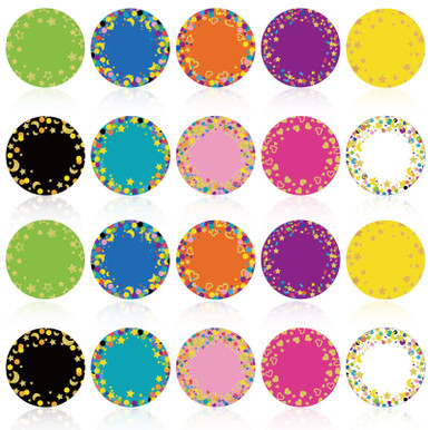 Outus 120 Pcs Bright Circle Cutouts Colorful Circle Accents Large ...