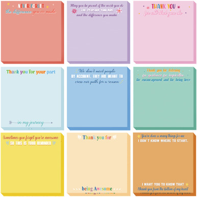 18 Pcs Thank You Sticky Notes Employee Appreciation Note Pads with ...