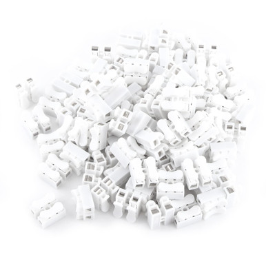 Push Quick Wire Cable Connector White Wiring Terminal,100pcs 10A 220V 2 ...