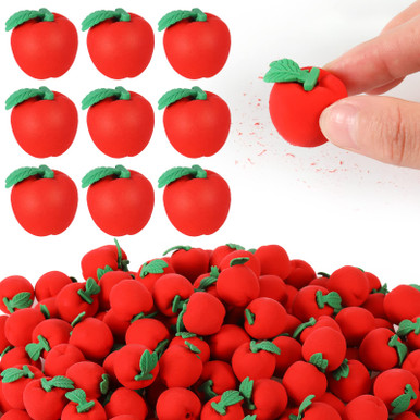 Qeeenar 70 Pcs Apple Erasers for Welcome Back to School Gifts Kids Cute ...