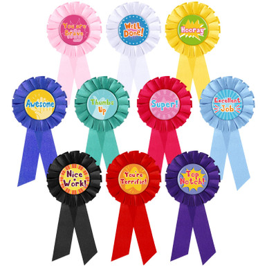 Yuxung 20 Pcs Motivational Rosette Award Ribbons Set Inspirational ...