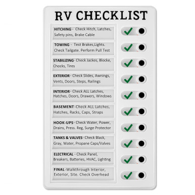 RV Checklist Board to Do List Boards Plastic Chore Chart Memo Checklist ...