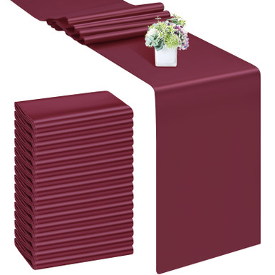 16 Pack Royal Blue Table Runners 12 x 108 Inch Satin Table Runners Long ...