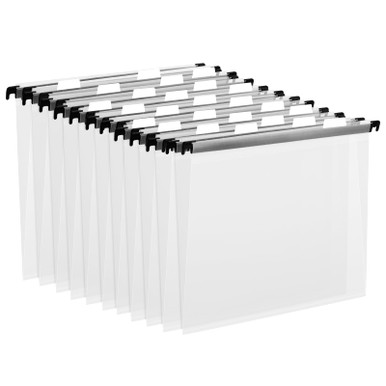 10 Pack Letter Size Clear Hanging File Folder with Tab Cabinet ...