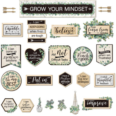 26 Pieces Growth Mindset Posters Bulletin Board Grow Your Mindset ...