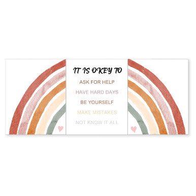 Honoson 3 Set Boho Colorful Diversity Poster Rainbow of School ...