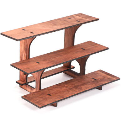 3-Tier Retail Table Display Stand Portable Retail Wooden Display Riser ...