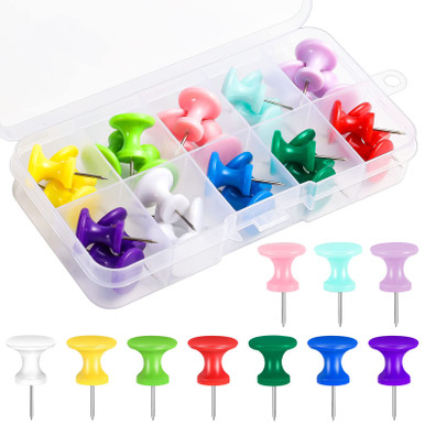 30 Count Color Giant Push Pins, Large Jumbo Push Pins 1 Inch Big Thumb ...