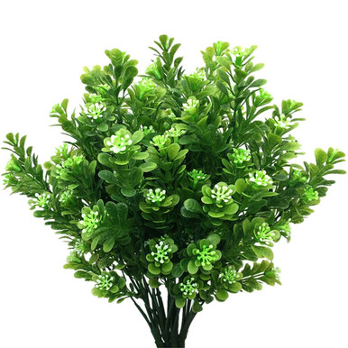 PASYOU Artificial Shrubs, Plastic Plants Fake Bean Shrub Bushes Grass ...