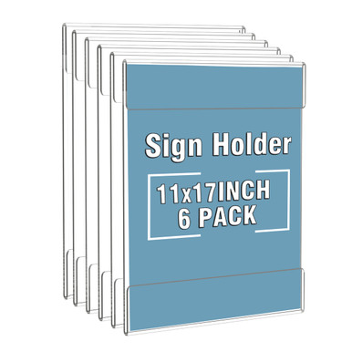 Dingelex Acrylic Sign Holder 11 x 17 Poster Holder Plastic Frames Clear ...