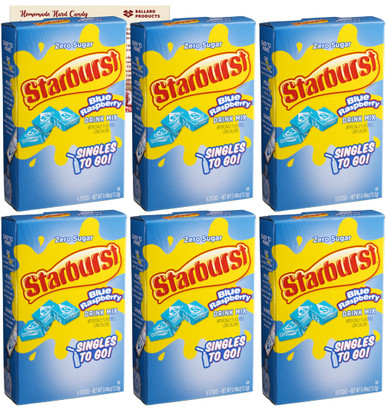Starburst Blue Raspberry Singles to Go Drink Mix | 6 Boxes - 36 Flavor ...