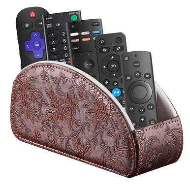 Militwo PU Leather TV Remote Control Holder with 5 Compartments ...