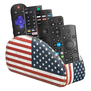 Militwo PU Leather TV Remote Control Holder with 5 Compartments ...