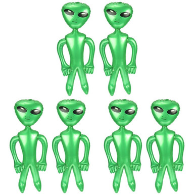 6 Pcs PVC Inflatable Alien Toys Alien Inflates Halloween Inflatable ...