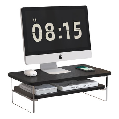 Floating Monitor Stand Riser, Desktop Acrylic Monitor Stand, Clear Legs ...