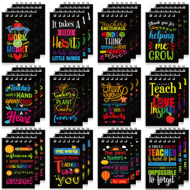 Qeeenar 36 Pcs Teacher Appreciation Gifts Set Mini Teacher Spiral ...