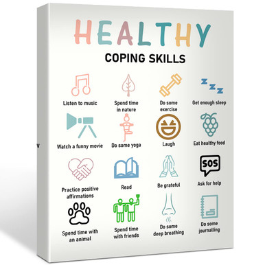 Healthy Coping Skills Canvas Office Poster Mental Health Self Care ...