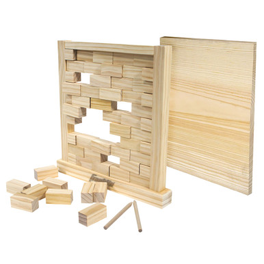 Franklin Sports Wood Block Tumbling Game - Brick Blocks Wooden Tower ...