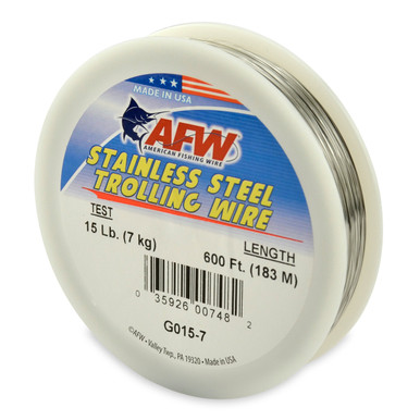 American Fishing Wire Stainless Steel Trolling Wire (Single Strand ...