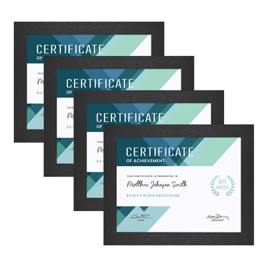 MCS Studio Gallery Document Frame Set, Certificate Frames Fit 8.5 x 11 ...