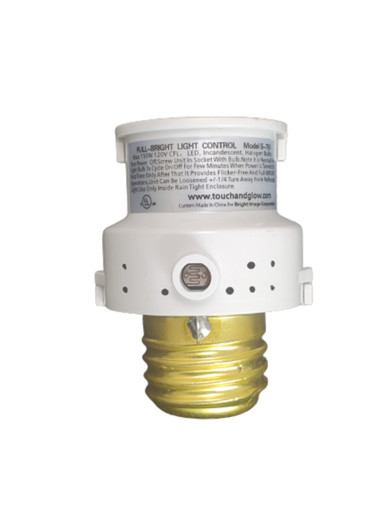 Touch & Glow Dusk to Dawn Sensor Light Bulb Socket - Sensor Socket for ...