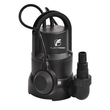 FLUENT POWER 1/3 HP Electric Submersible Small Utility Drain Water Pump ...