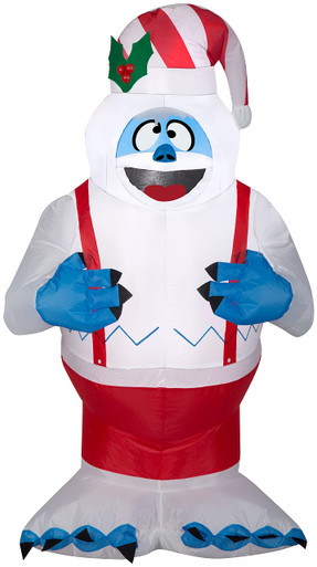 Gemmy Christmas Airblown Inflatable Bumble in Suspenders Rudolph, 3.5 ...