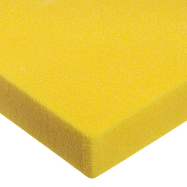 Cross Linked Polyethylene Foam Sheet, Yellow, 4 lbs/cu. ft., 1/2 in Thick x 24 in Wide x 24 in ...