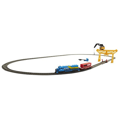 Power Trains Starter Set with Port Cargo Loader Crane Train Play Set ...