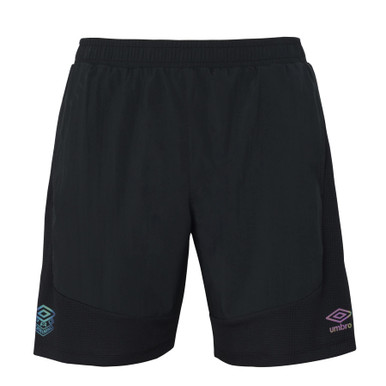 Umbro Men's Standard PRO Training Graphic Woven Short, Black/Safron ...