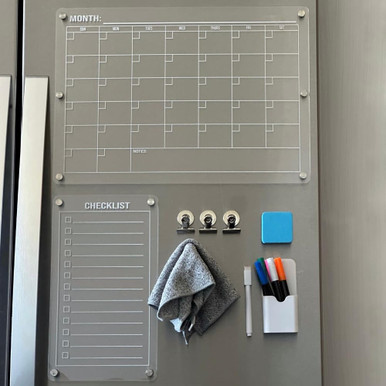 Magnetic Acrylic Calendar for Fridge Set - Magnetic Fridge Calendar Dry ...