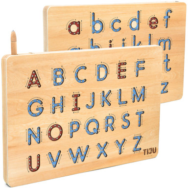 TIJU Toys Wooden Magnetic Letter Tracing Board - Learn to Write Toy for ...