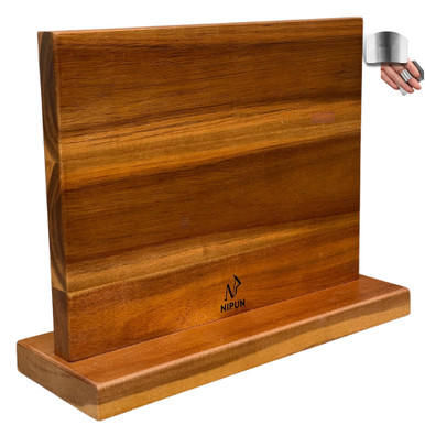 NIPUN Magnetic Knife Block - with 2 Sided Knife Block without Knives ...