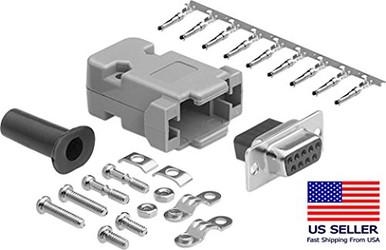 CompuCablePlusUSA.com Best DB9 Connector Kit Set, DB9 Female Crimp Type ...