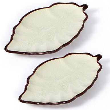 Sanbege 2 Pack Leaf Spoon Rest, Ceramic Ladle Holder, Modern Farmhouse ...