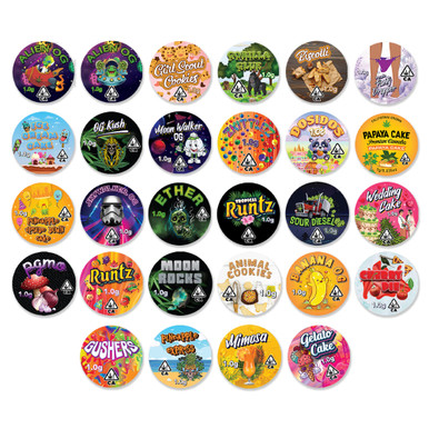 Strain Label Stickers for Jars, 84-Piece Labels for Jars, High-Gloss ...