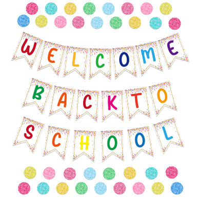 FLYAB 55 PCS Welcome Bulletin Board Classroom Decorations Confetti ...