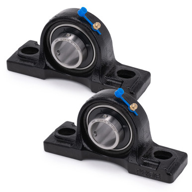 XiKe UCP206-19 Pillow Block Bearing - Chrome Steel Bearings with 1-3/16" Bore -Pack of 2 Mounted ...